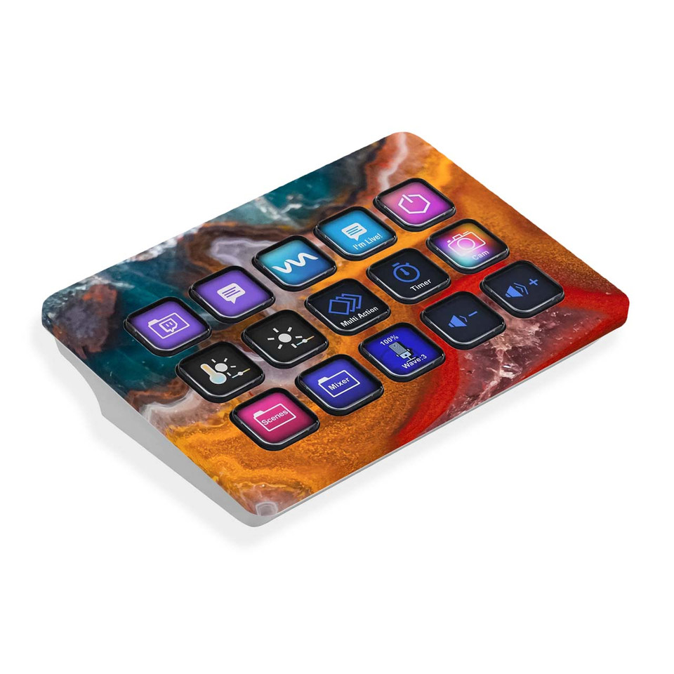 Turkish Agate Stream Deck MK.2 Faceplate Skin | KO Custom Creations