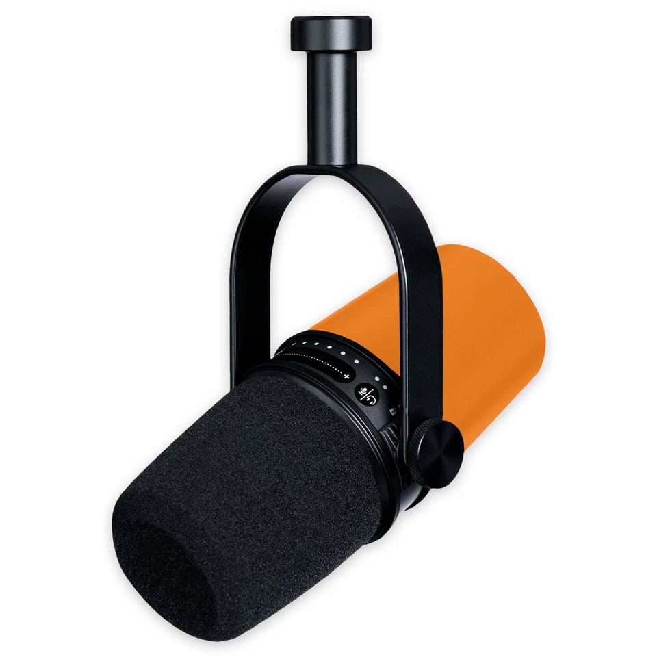 Brandy Orange Shure MV7 Microphone Skin | KO Custom Creations
