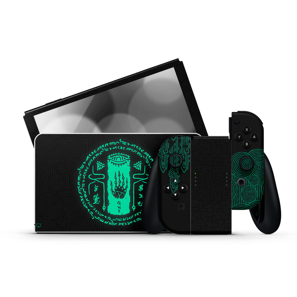 Rainbow Marbled Nintendo Switch OLED Skins | KO Custom Creations