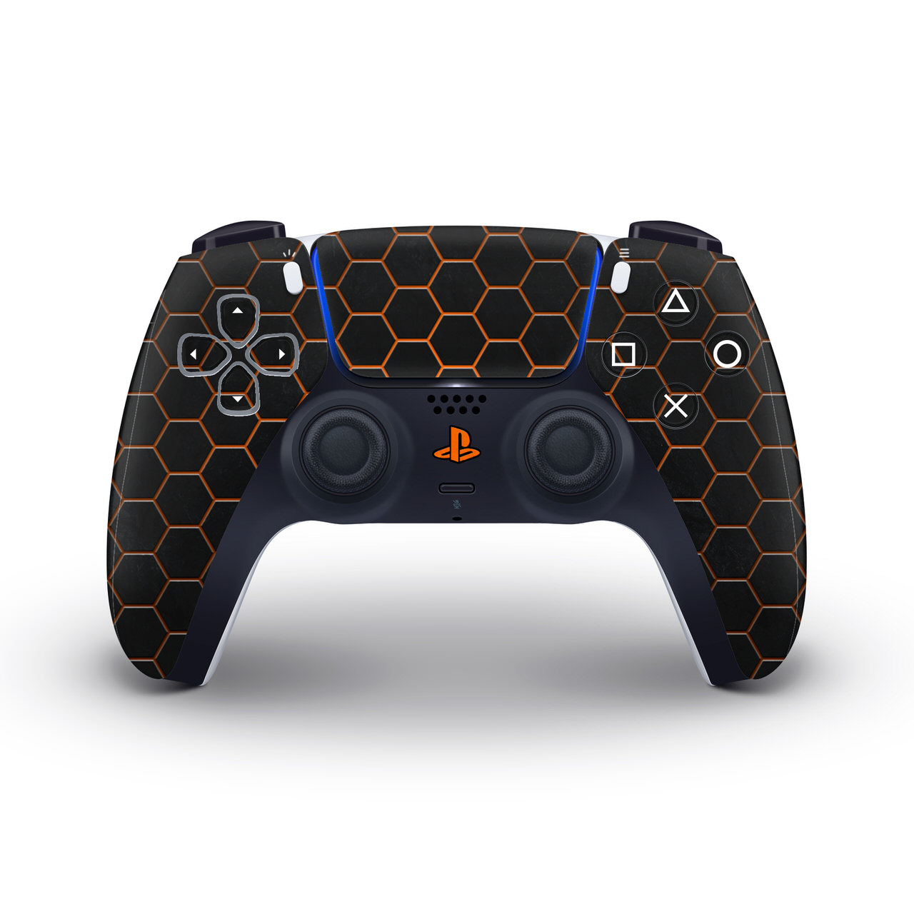 Neon Orange Hex Armour Ps5 Controller Skin | KO Custom Creations