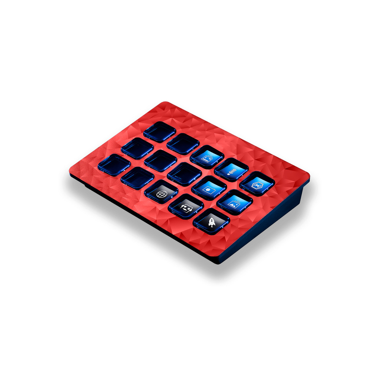 Red Polygonized Stream Deck Skin | KO Custom Creations