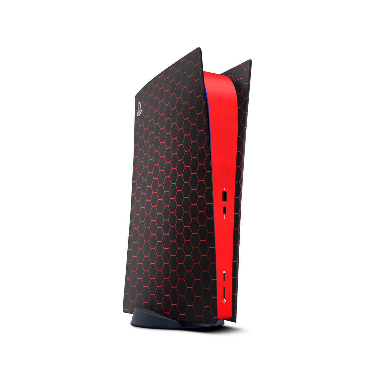 Red Hex Armour Ps5 Digital Edition Skin | KO Custom Creations