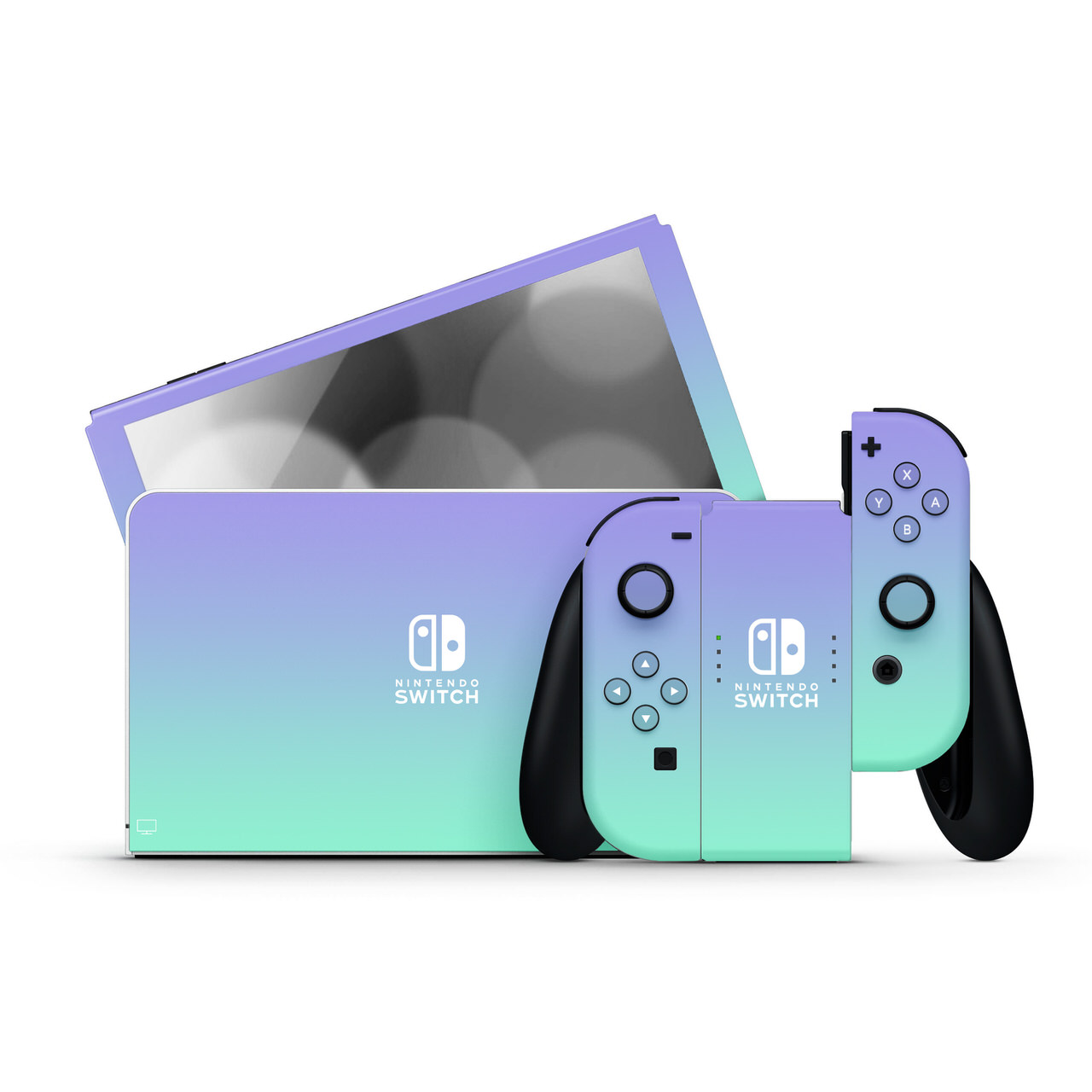 Lavender Ombre Nintendo Switch OLED Skins | KO Custom Creations