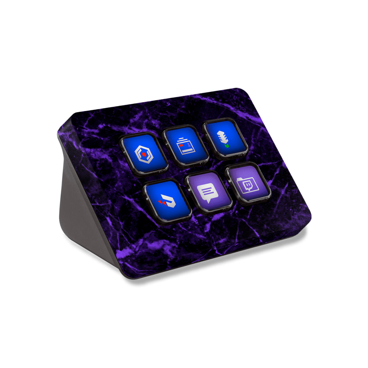 Royal Purple Marble Elgato Stream Deck Mini Skin | KO Custom Creations