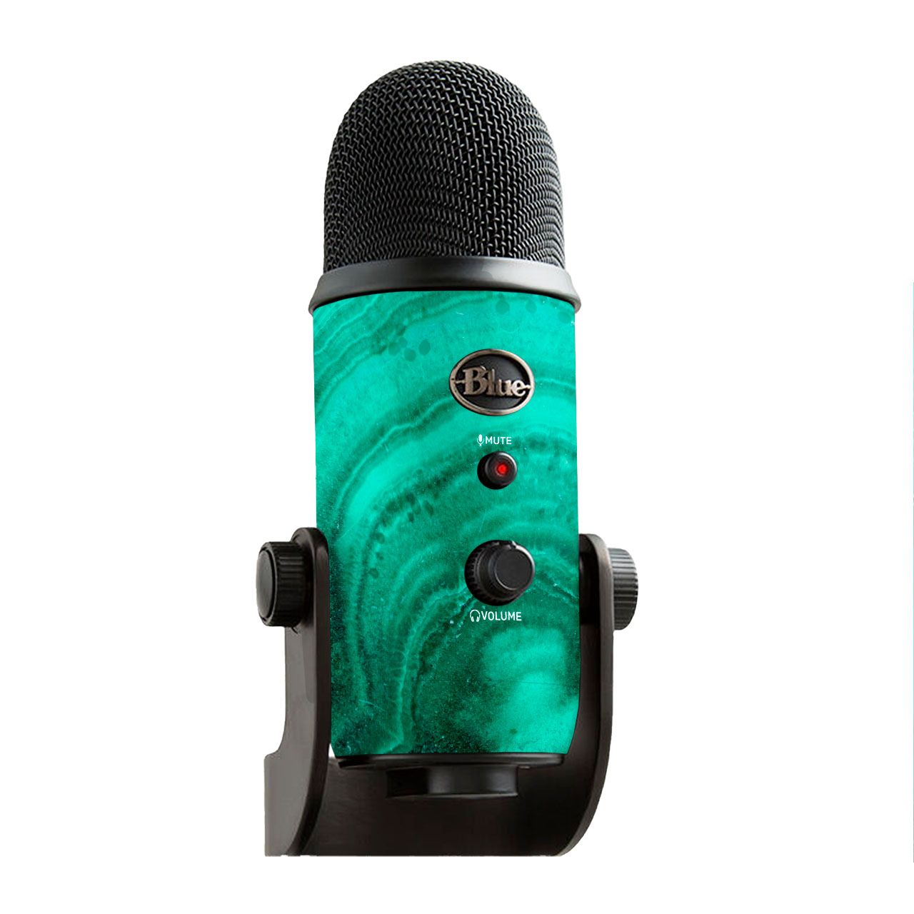 Malachite Blue Yeti Microphone Skin | KO Custom Creations