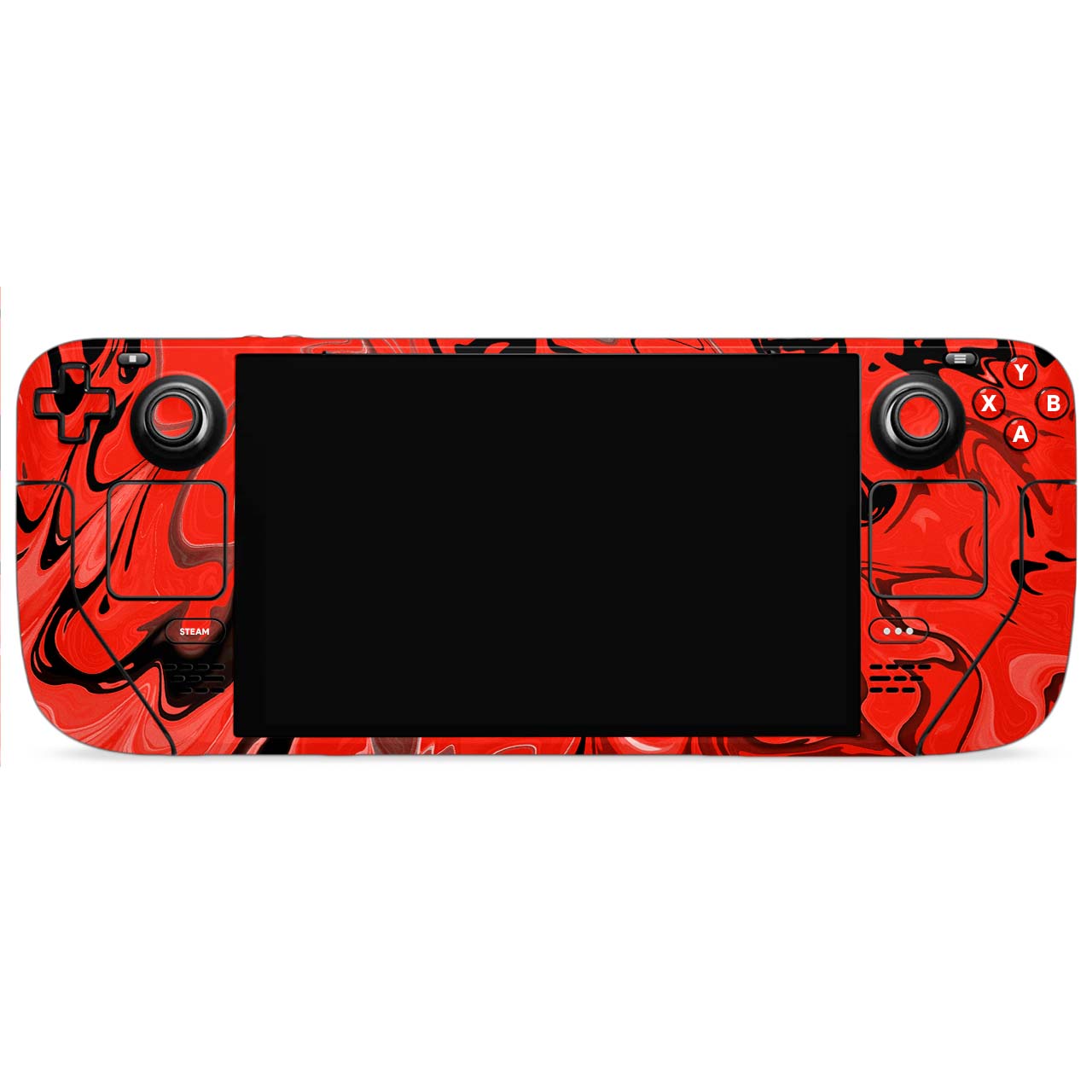 Red Marbling Valve Steam Deck Skin | KO Custom Creations