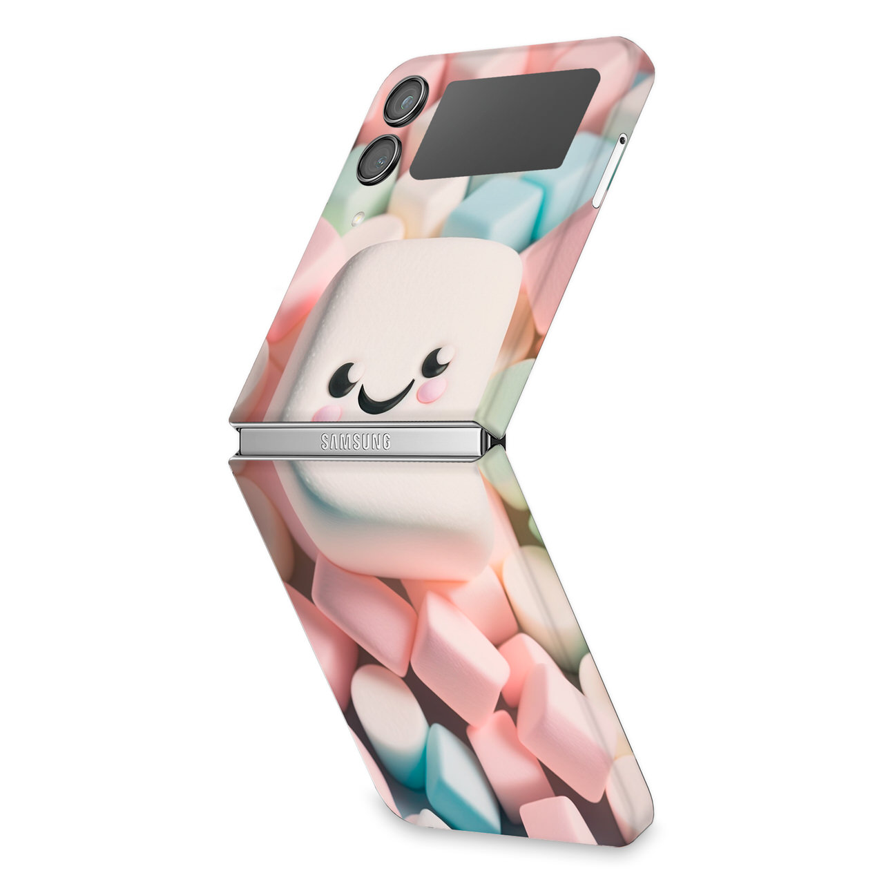 Cute Kawaii Marshmallow Galaxy Z Flip4 Skin | KO Custom Creations