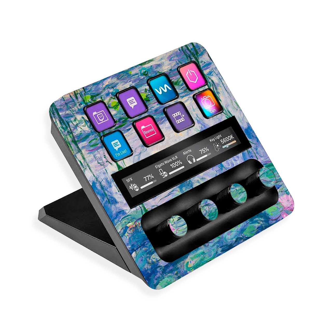 Water Lilies Elgato Stream Deck Plus Skin | KO Custom Creations