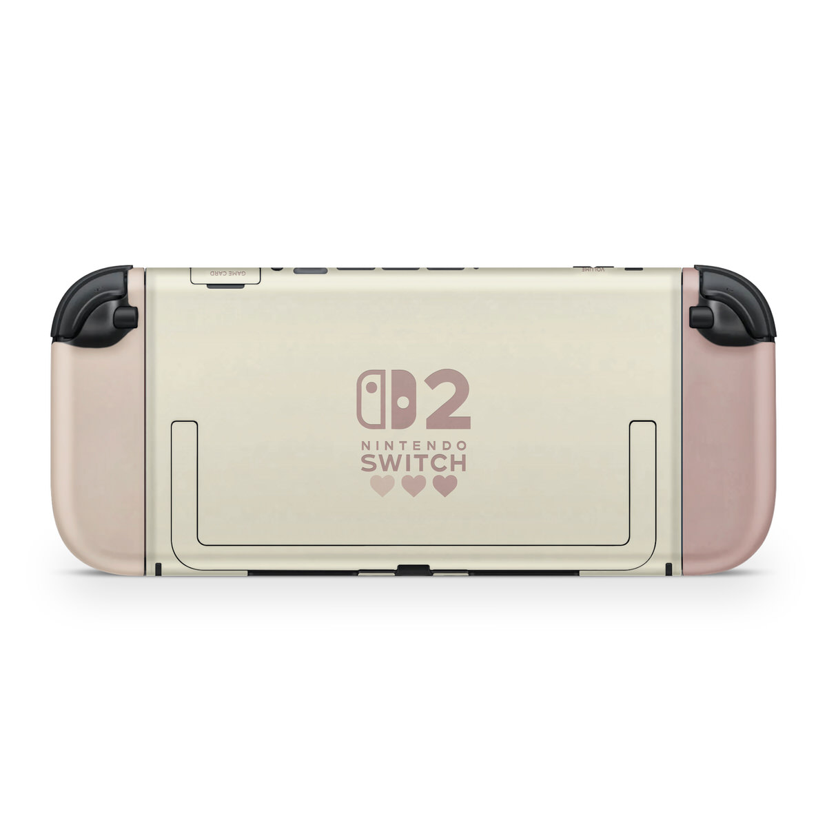 Pastel Coffee & Cream Hearts Nintendo Switch 2 Skin