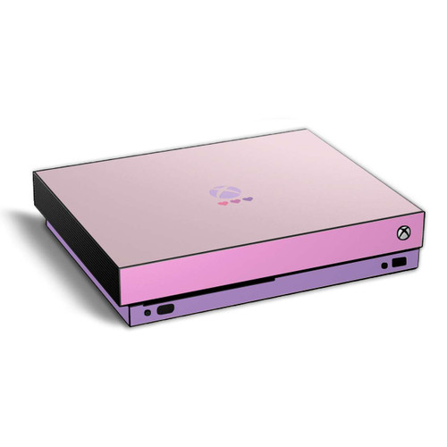 Pastel Pink & Purple Hearts Xbox One X Console Skin