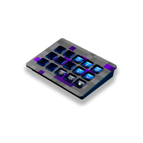 Pixel Purple Block Stream Deck Skin | KO Custom Creations