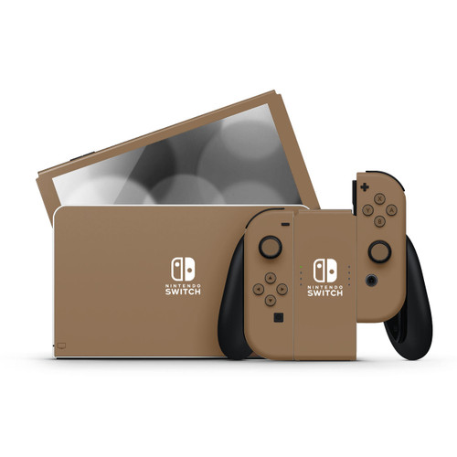 Chestnut Brown Nintendo Switch OLED Skins | KO Custom Creations