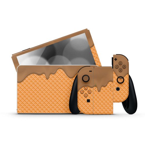Chocolate Ice Cream Nintendo Switch OLED Skins | KO Custom Creations