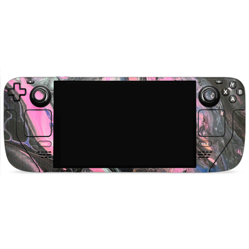 Black Pink Marbled Valve Steam Deck Skin | KO Custom Creations