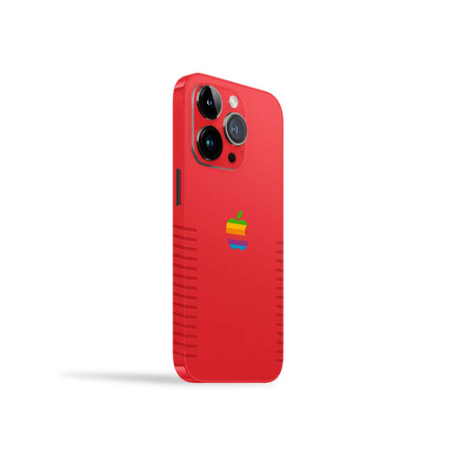 Retro Apple Red iPhone 14 Pro Skin | KO Custom Creations