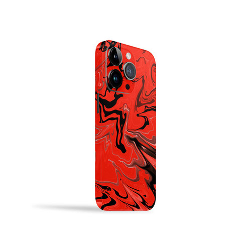 Red Marbling iPhone 14 Pro Skin | KO Custom Creations