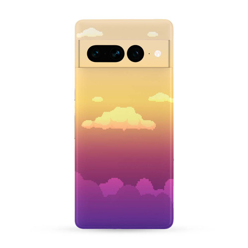 Fade 8-Bit Clouds Google Pixel 7 Pro Skin Cover | KO Custom Creations