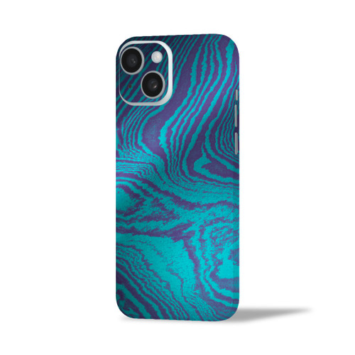Cobalt Damascus iPhone 15 Skin | KO Custom Creations
