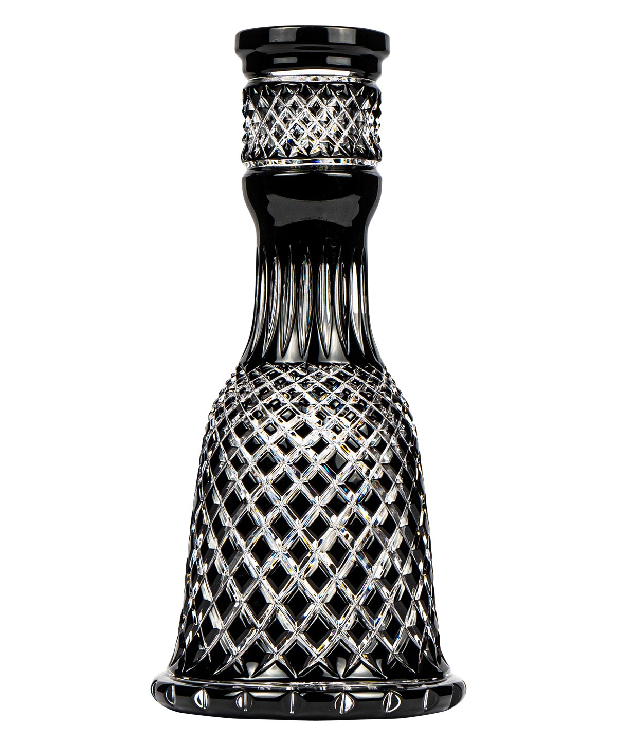 Caesar Crystal Tradi - Crown Cut - Black Hookah Glass - MyHookah.ca
