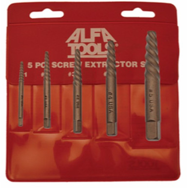Alfa Tools I 6PC SCREW EXTRACTOR SET SPIRAL FLUTE #1-6