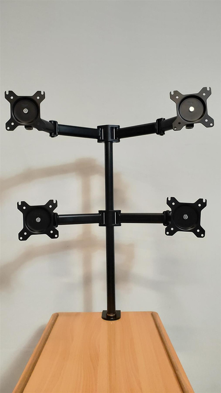 Duronic Black Quad Arm Monitor Stand (8BA-3CA-4F9) - TRACOuk