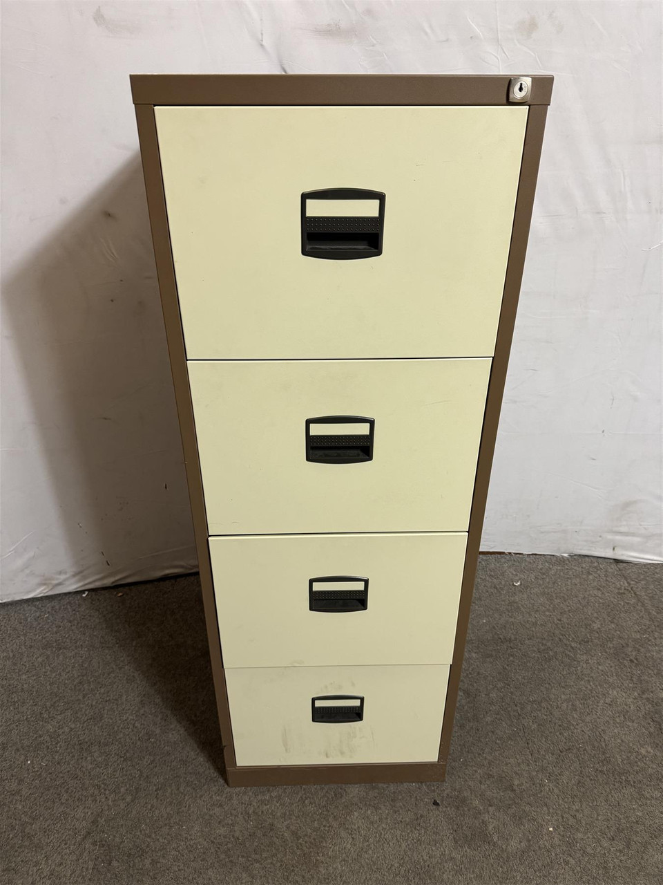 Brown And Cream 4 Draw Filling Cabinet (EF9-51B-692) - TRACOuk