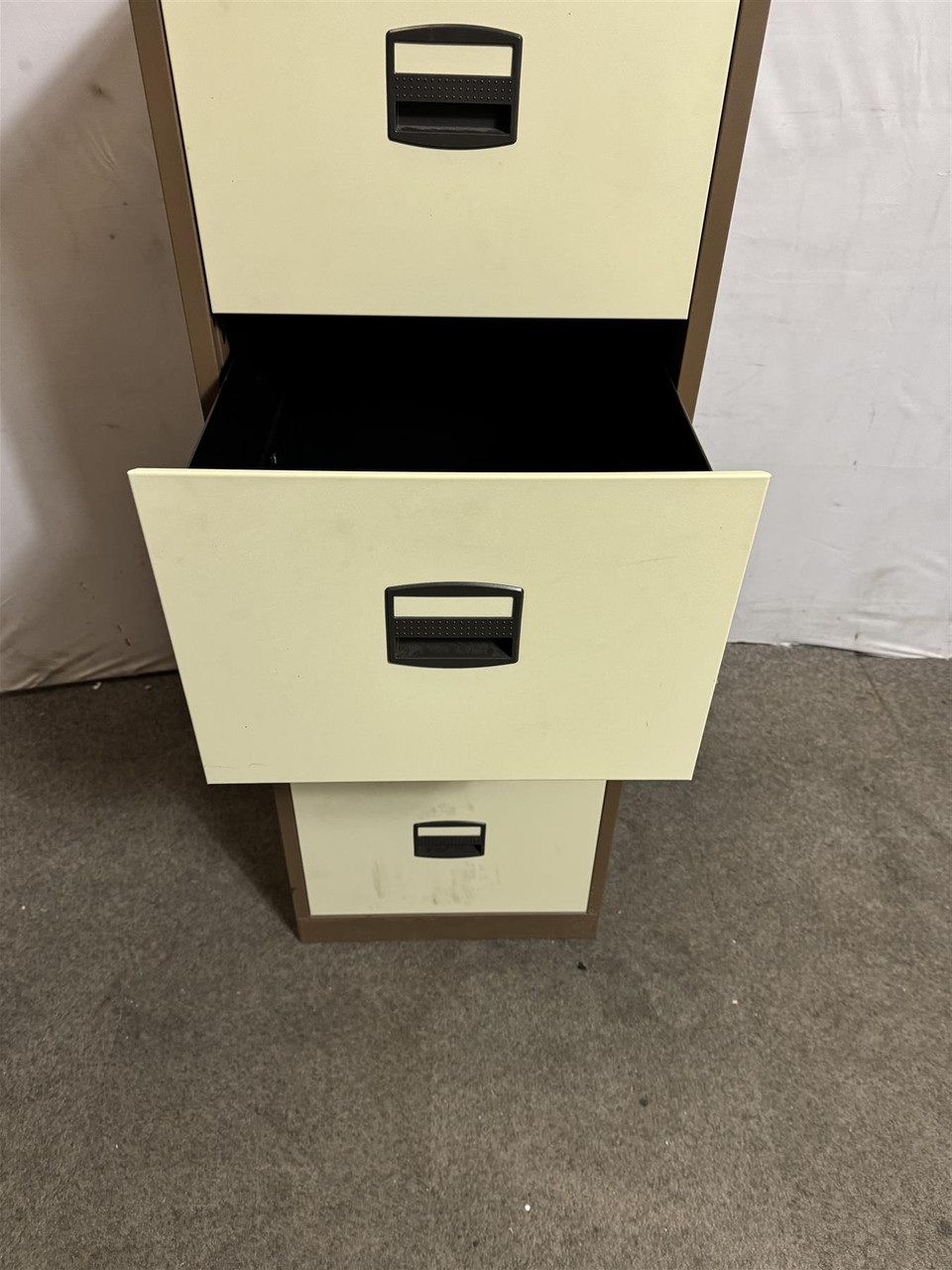 Brown And Cream 4 Draw Filling Cabinet (EF9-51B-692) - TRACOuk