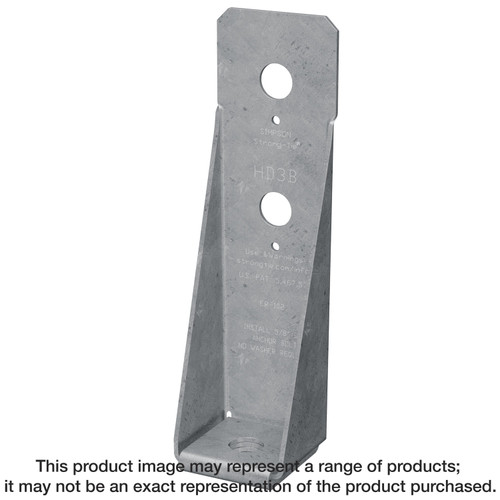 Simpson Strong-Tie HD7B HDB 12-3/8 in. Galvanized (G90) Bolted Holdown ...