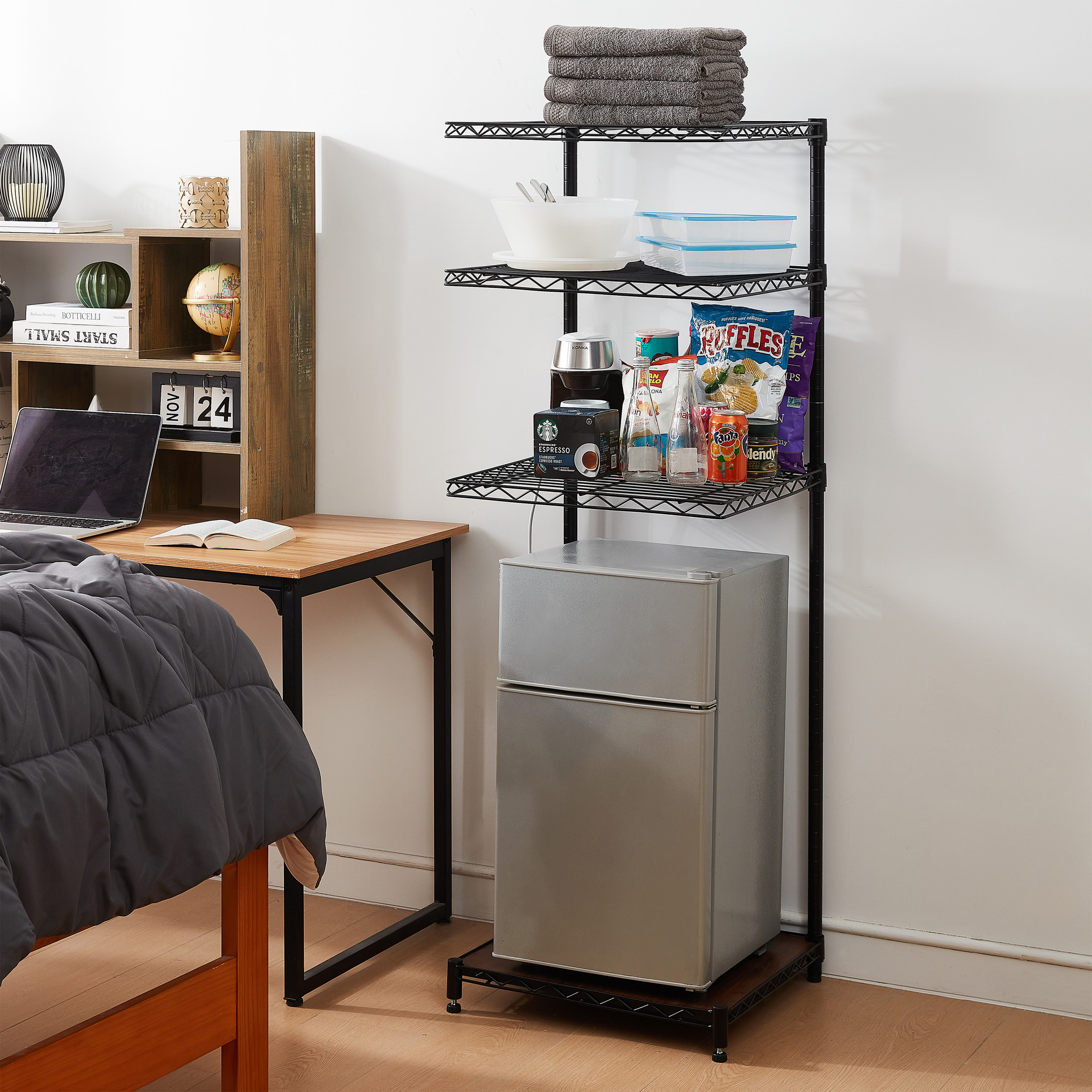 MINI FRIDGE DORM STATION - BLACK