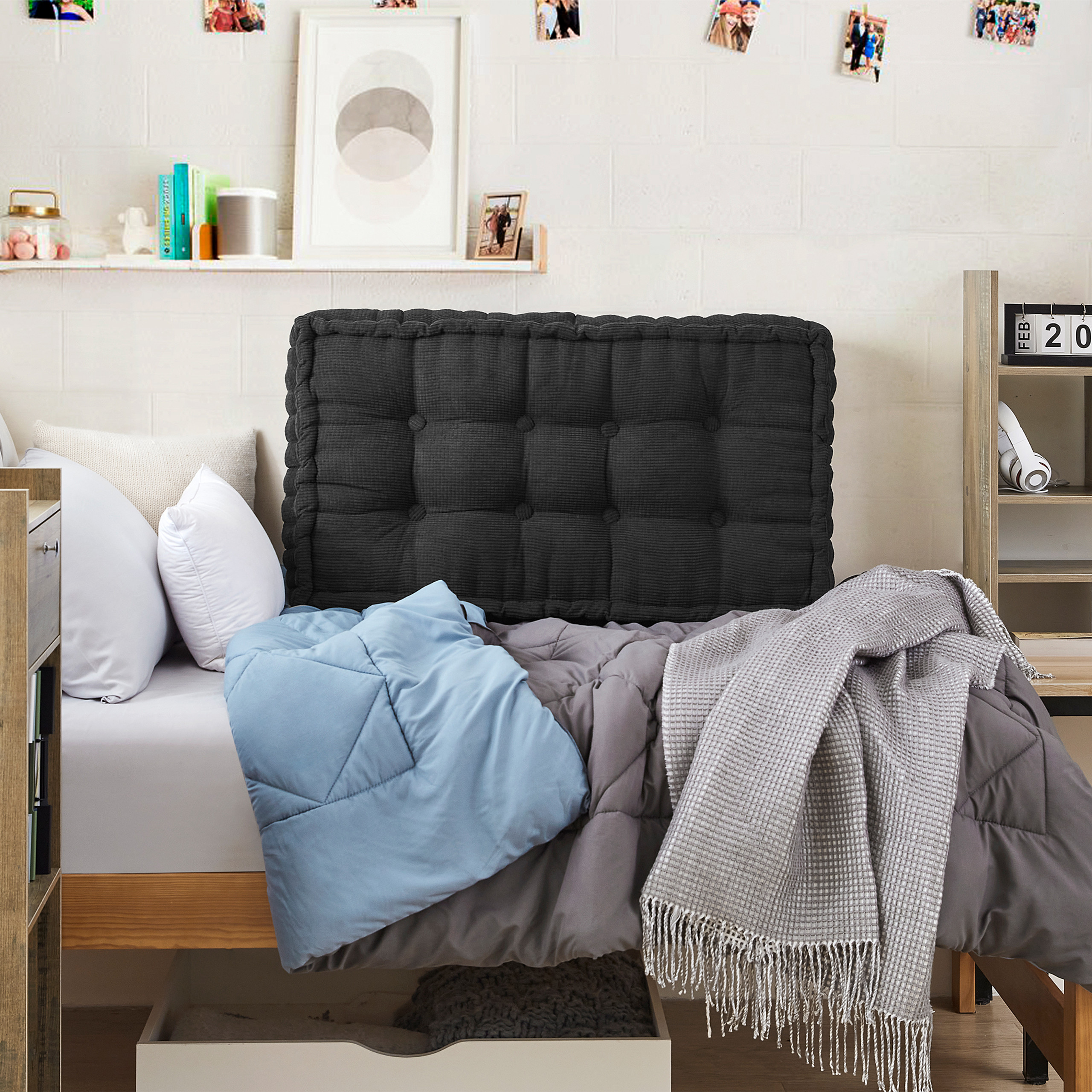 Black dorm headboard store