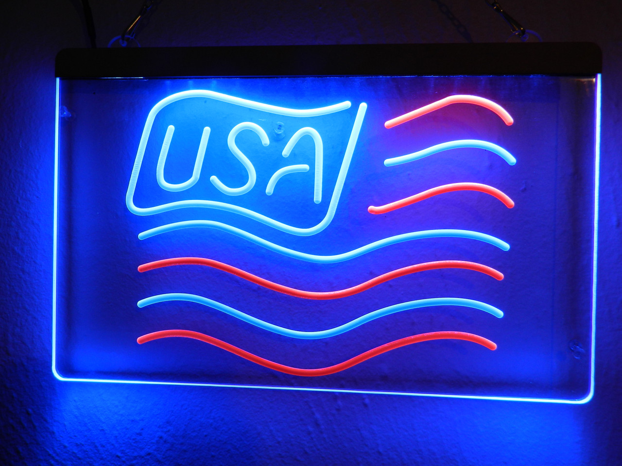 Custom 2 Color USA Flag LED Sign