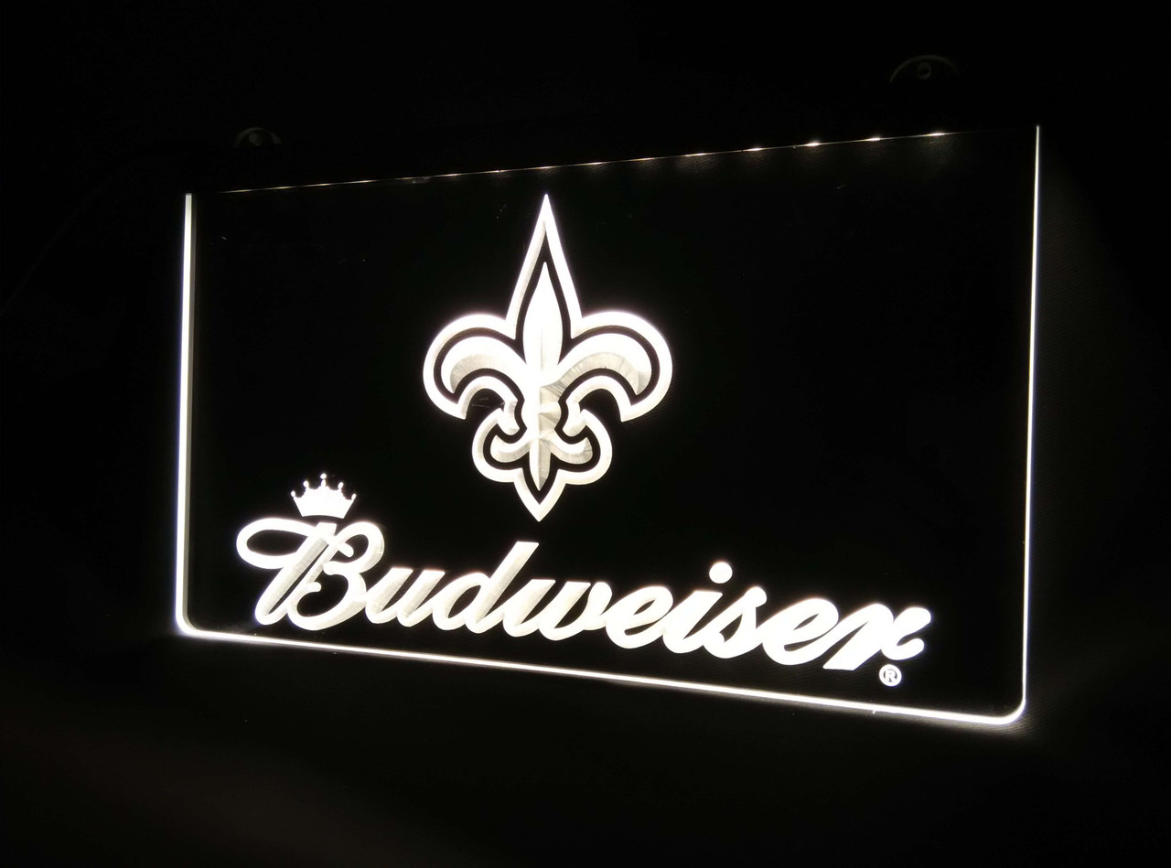 New Orleans Saints Light: Budweiser Acrylic LED Sign