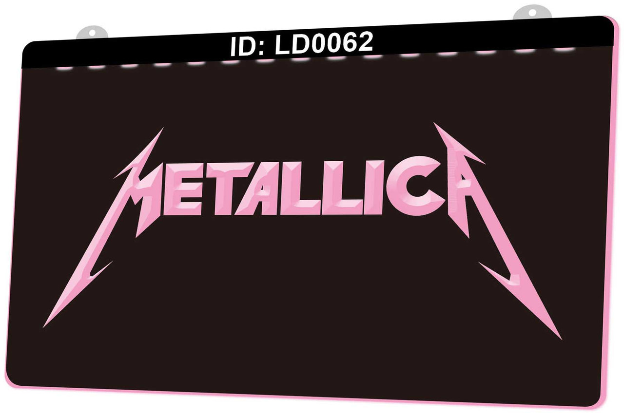 3D engraved custom made acrylic LED Metallica Sign
