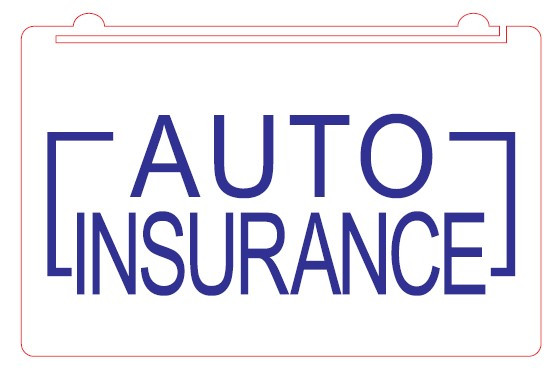 3D Engraved Custom Made Acrylic LED Auto Insurance Sign