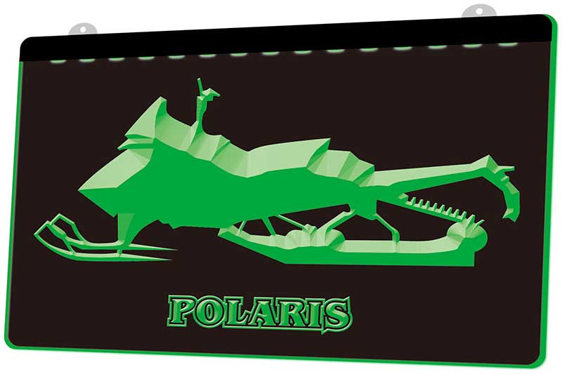 Polaris Snow Mobile Acrylic LED Sign