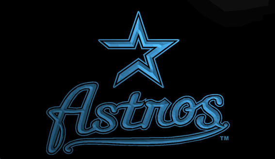 3D Engraved Custom Made Acrylic LED Houston Astros sign (B)