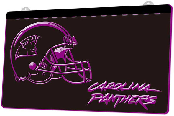 3D engraved custom made acrylic LED Carolina Panthers Sign