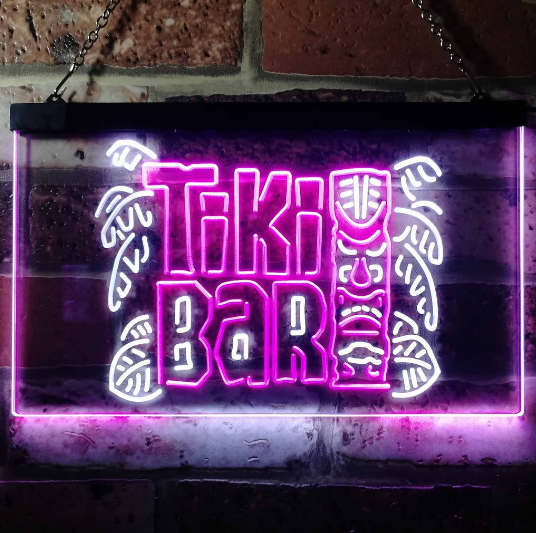 2 Color Tiki Bar LED Sign