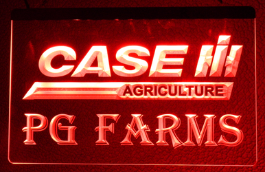Custom Made Acrylic LED Personalized Case IH Sign