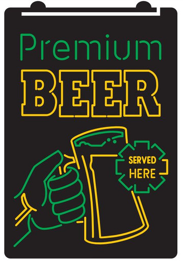 3D engraved custom made acrylic LED Premium Beer Sign