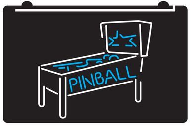 3D engraved custom made acrylic LED Pinball sign