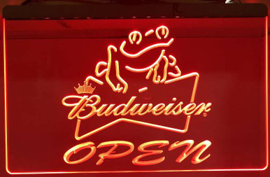 3D Engraved Custom Made Acrylic LED Budweiser light