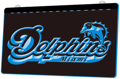 3D engraved custom made acrylic LED Miami Dolphins Sign (C)