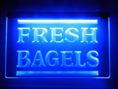 Fresh Bagels Acrylic LED Sign