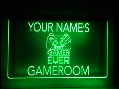 Personalized Gamer Sign - Best Gamer Ever LED Acrylic Sign
