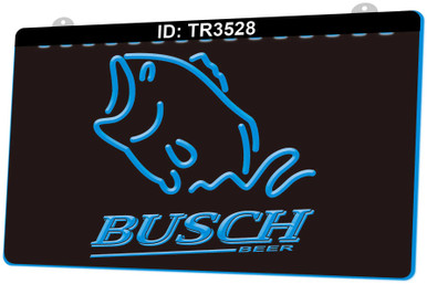 Busch Beer Light: Busch Fishing Acrylic LED Sign