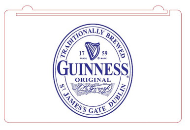 3D Engraved Custom Made Acrylic LED Guinness Sign (A)