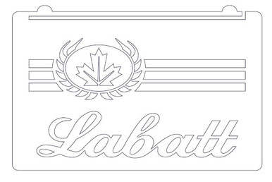 3D Engraved Custom Made Acrylic LED Labatt Blue light