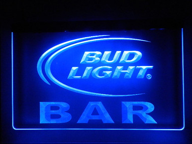 3D Engraved Custom Made Acrylic LED Bud Light Sign (G)
