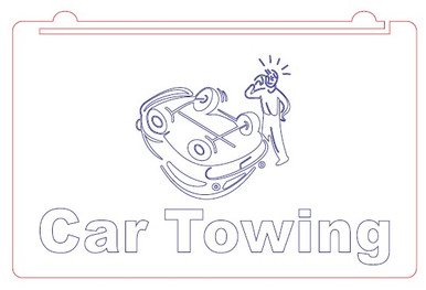 Towing Acrylic LED Sign | Towing Light Up Sign